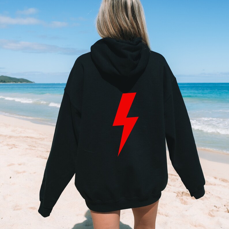 Coconut Girl Lightning Bolt Oversized Hoodie Trendy Y2k Sweatshirt VSCO ...