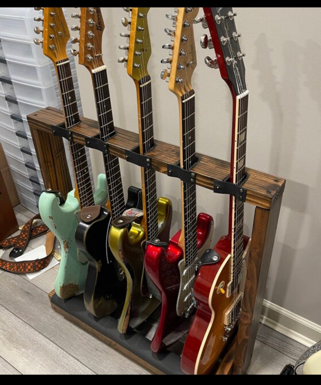 Electric Guitar Rack - Guitar Case - Instrument Holder - Home Decor - Etsy