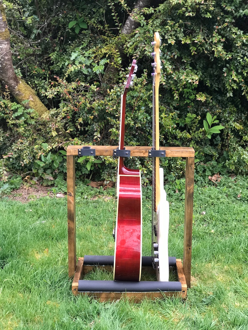 Vertical Wooden Guitar Rack - Guitar Case - Instrument Holder - Home ...