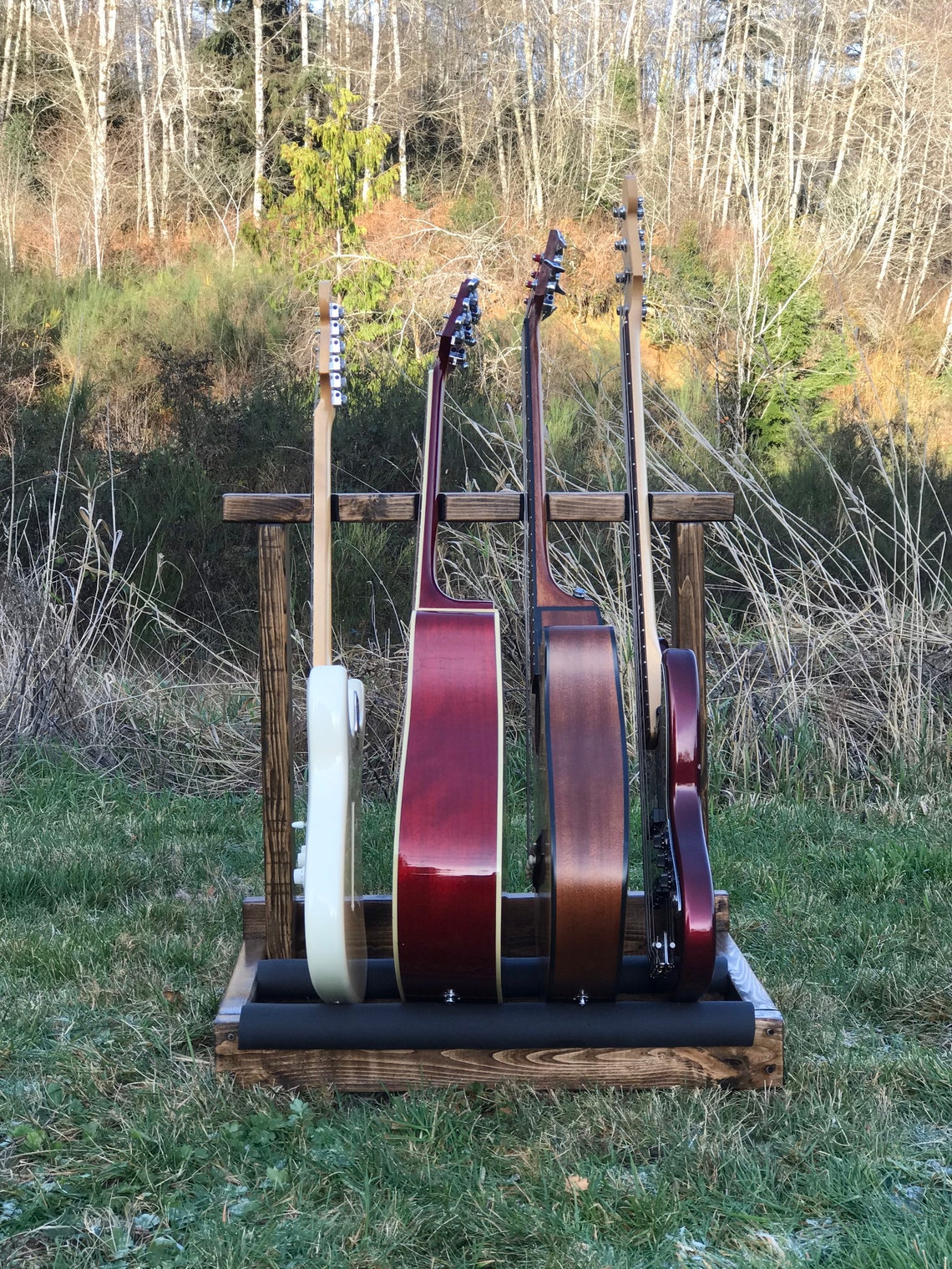 Leaning Wooden Guitar Rack Guitar Case Instrument Holder - Etsy