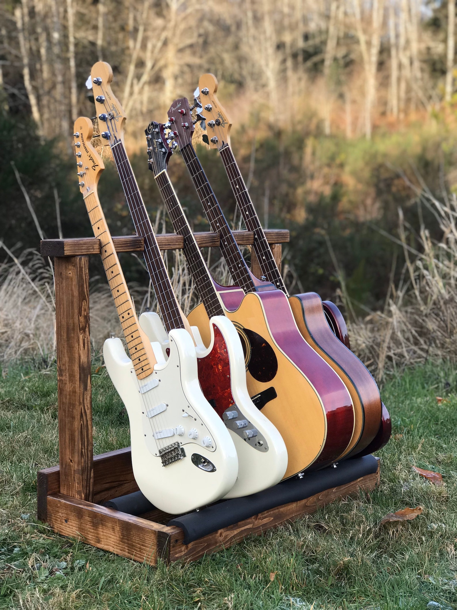 Leaning Wooden Guitar Rack Guitar Case Instrument Holder | Etsy