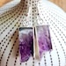 Amethyst Slice Earrings Silver,gold Purple Geode Earrings, Birthstone Jewelry Gift,raw Gemstone ...