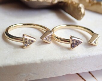 Double Arrow Ring - Etsy