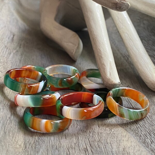 Natural Stone Ring - Etsy