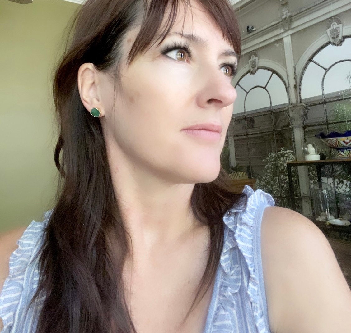 Australian Jade Earrings Chrysoprase Earrings Green Stone | Etsy