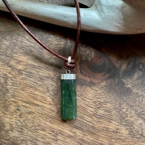 Jade Pendant Cord Necklace, Mens Jade Necklace, Jade Necklace Men, Jade ...