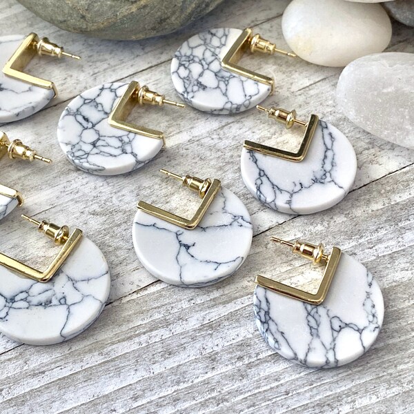 Marble Earrings - Etsy