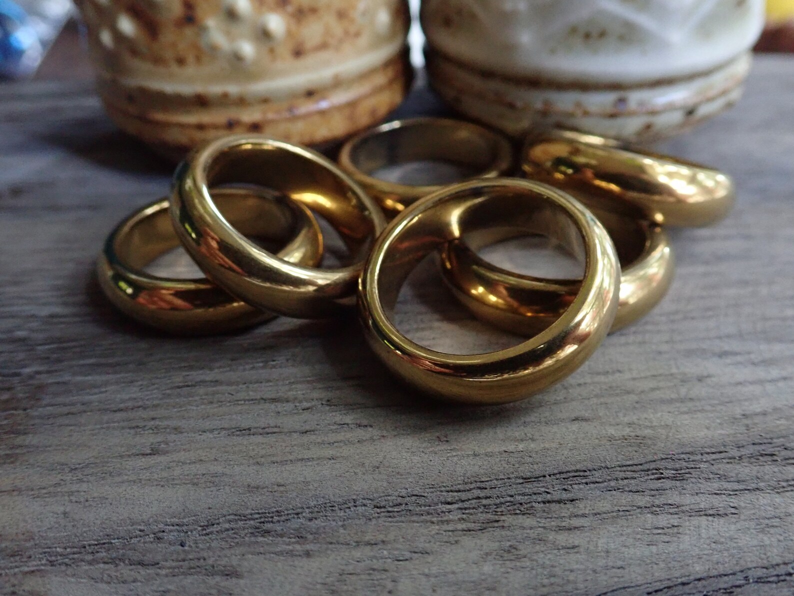 Hematite Ring, Hematite Band, Solid Gemstone Ring, Gold Hematite Ring ...