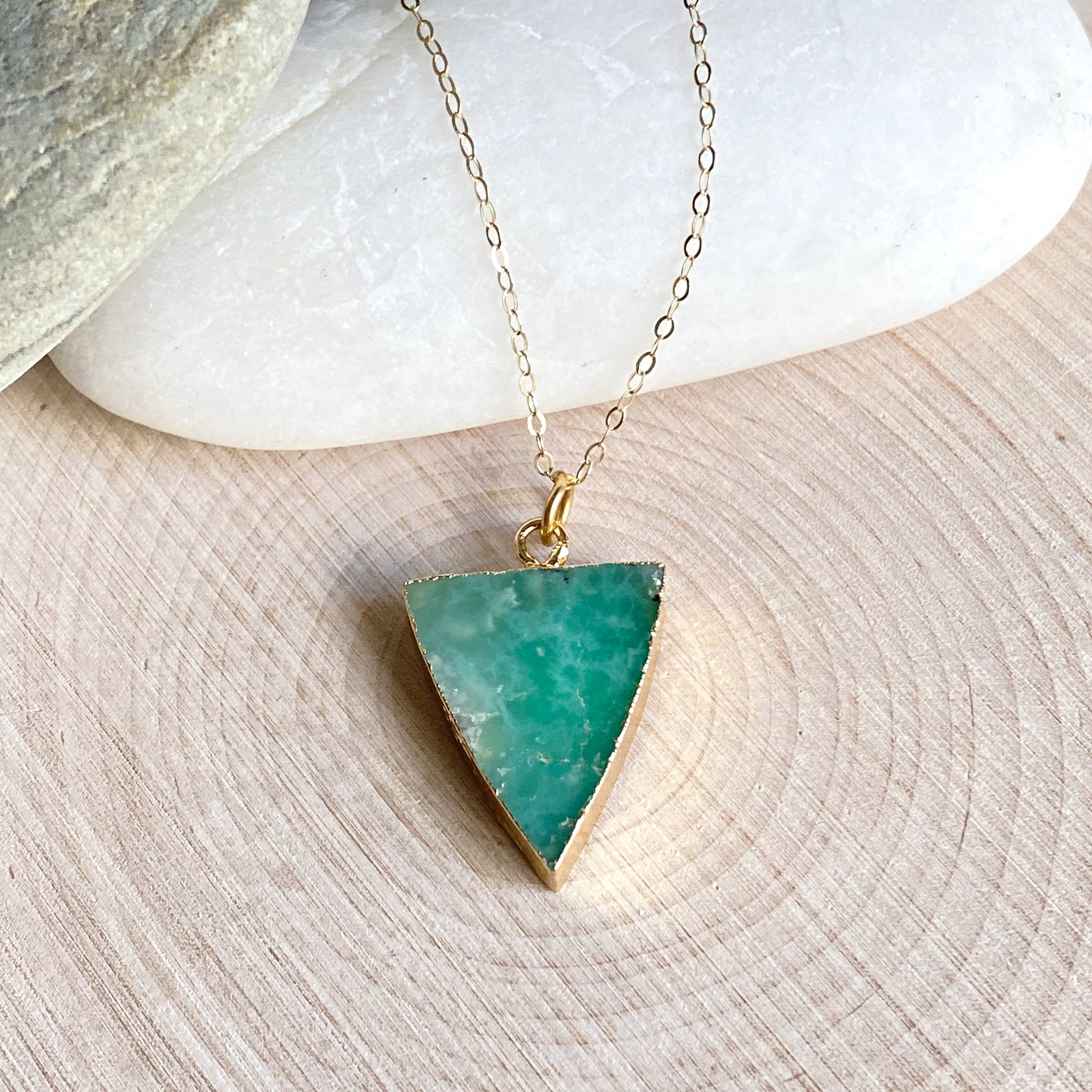 Australian Jade Necklace,chrysoprase Necklace,green Stone Necklace ...