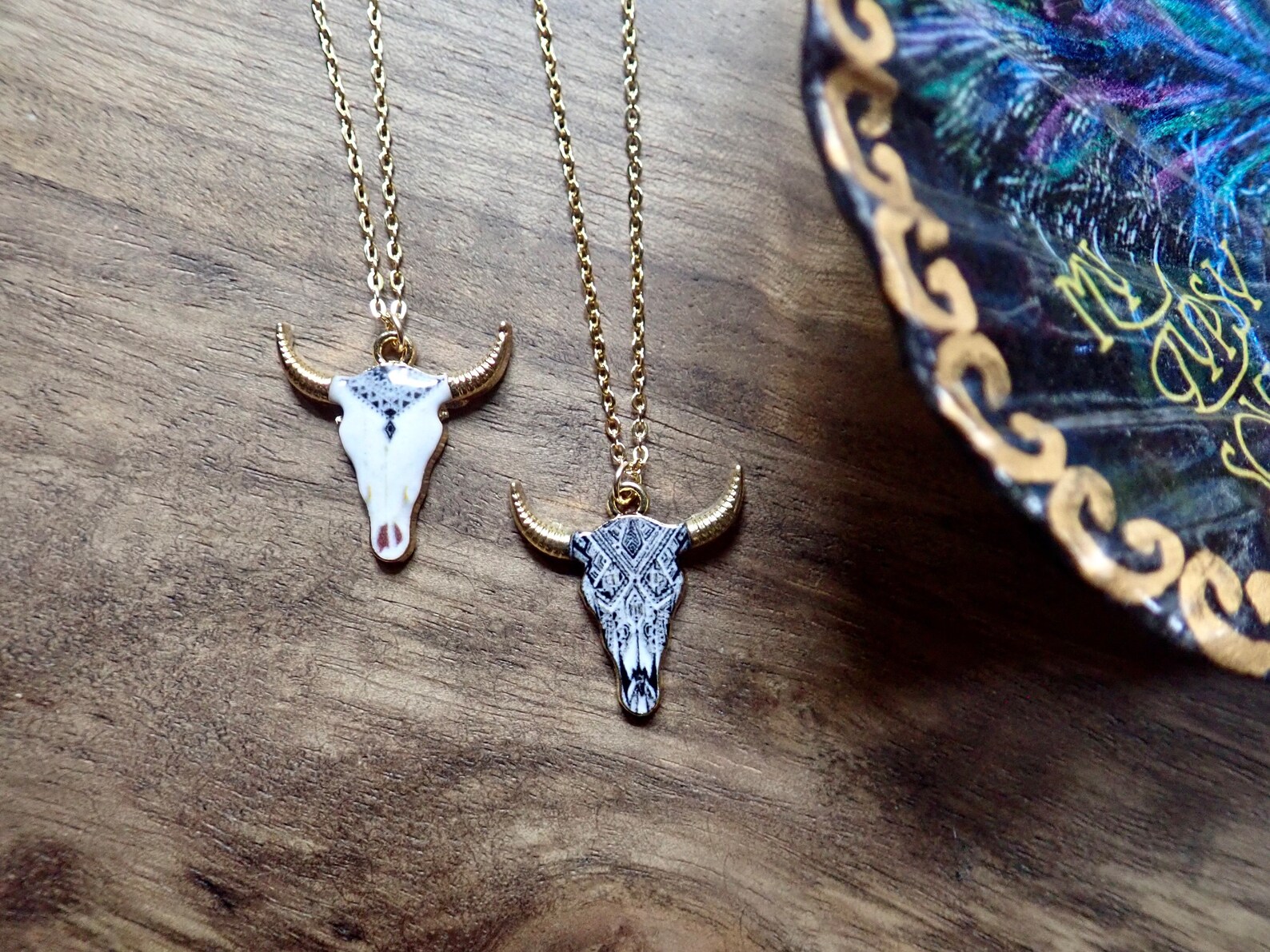 Cow Skull Necklace, Longhorn Pendant Necklace ,bull Skull Necklace ...