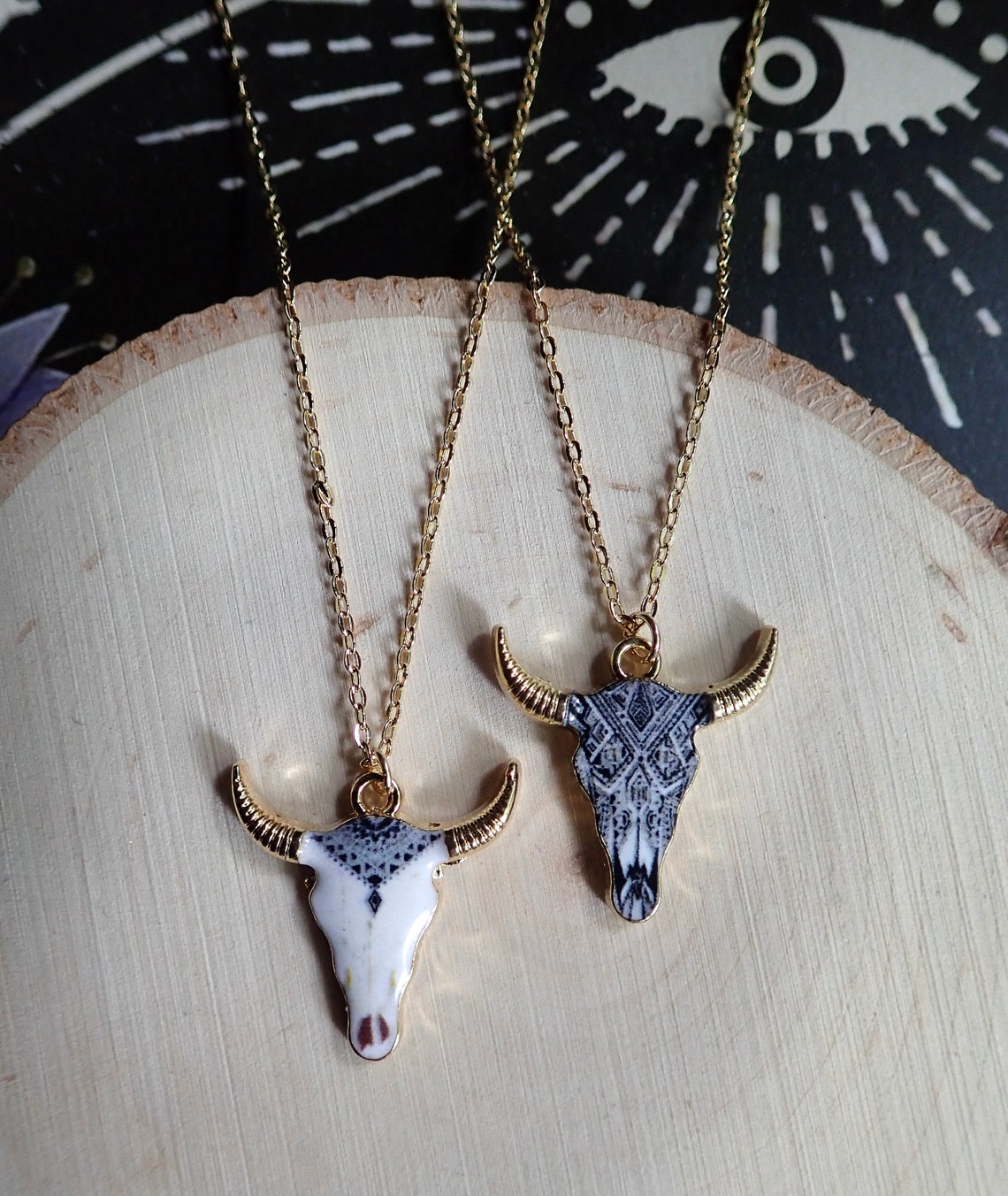 Cow Skull Necklace, Longhorn Pendant Necklace ,bull Skull Necklace ...