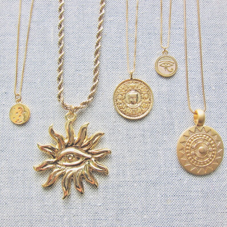 Gold Buddha Medallion Necklace,buddhist Gold Coin Necklace,buddhist ...