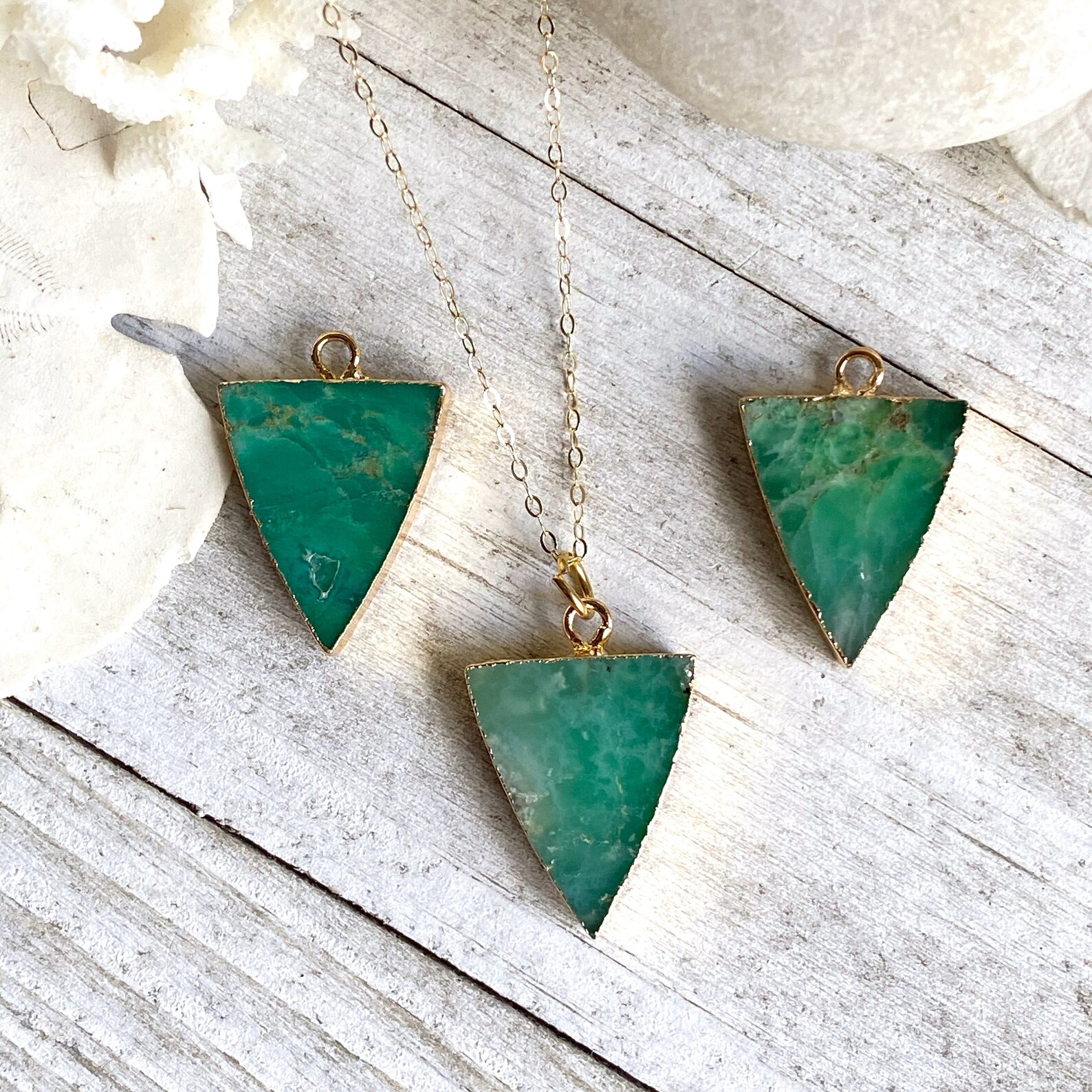 Australian Jade Necklace,chrysoprase Necklace,green Stone Necklace ...