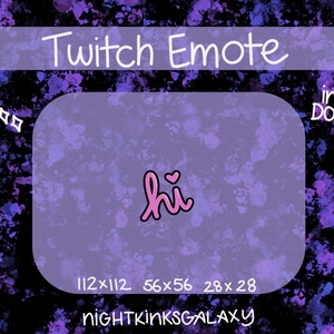 W Stream Pink Animated Twitch Emote Comes With Static Emote Text Emotes ...