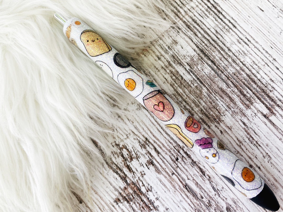Breakfast Food Glitter Pen/epoxy Pens/ Planner Accessories - Etsy