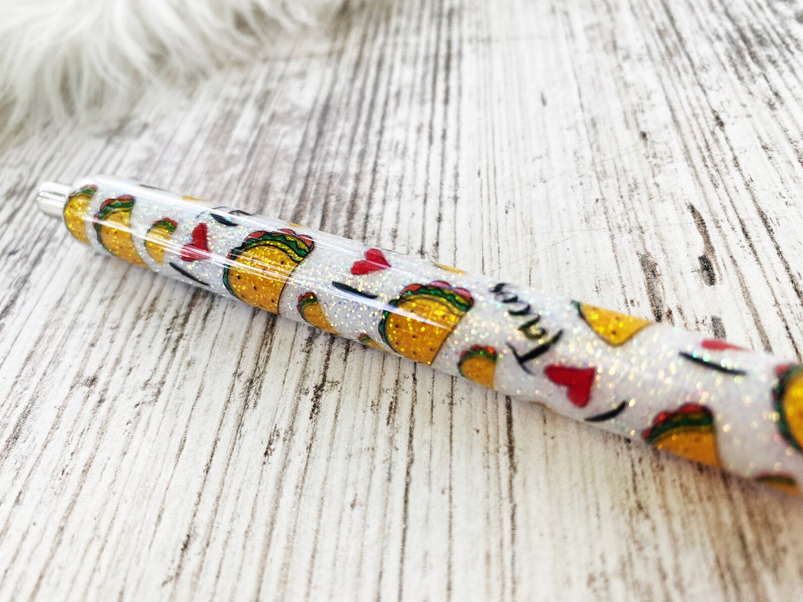 Taco Glitter Pen/ I Heart Tacos Pen/ Planner Accessories - Etsy