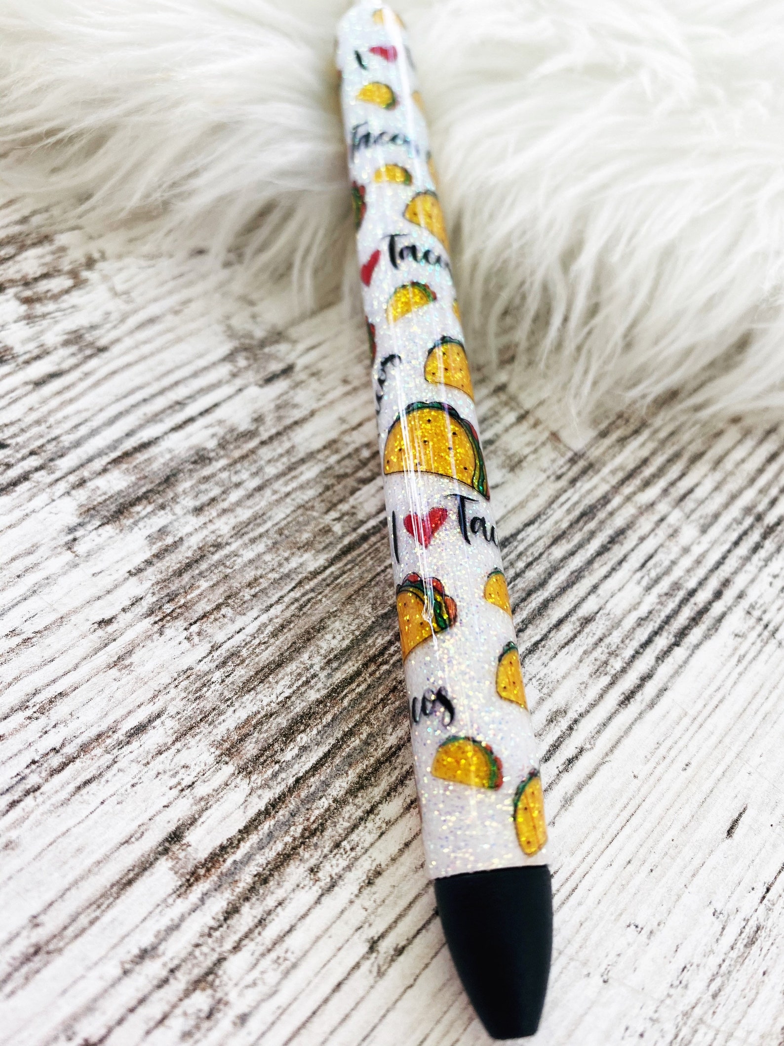 Taco Glitter Pen/ I Heart Tacos Pen/ Planner Accessories - Etsy