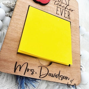 Teacher Note Holder / Personalized Teacher Gifts / Teacher End of Year ...