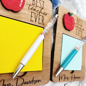 Teacher Note Holder / Personalized Teacher Gifts / Teacher End of Year ...