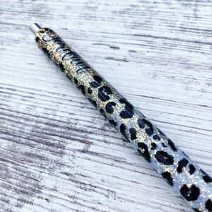 Leopard Glitter Pen/ Gel Epoxy Pens/ Custom Pens - Etsy