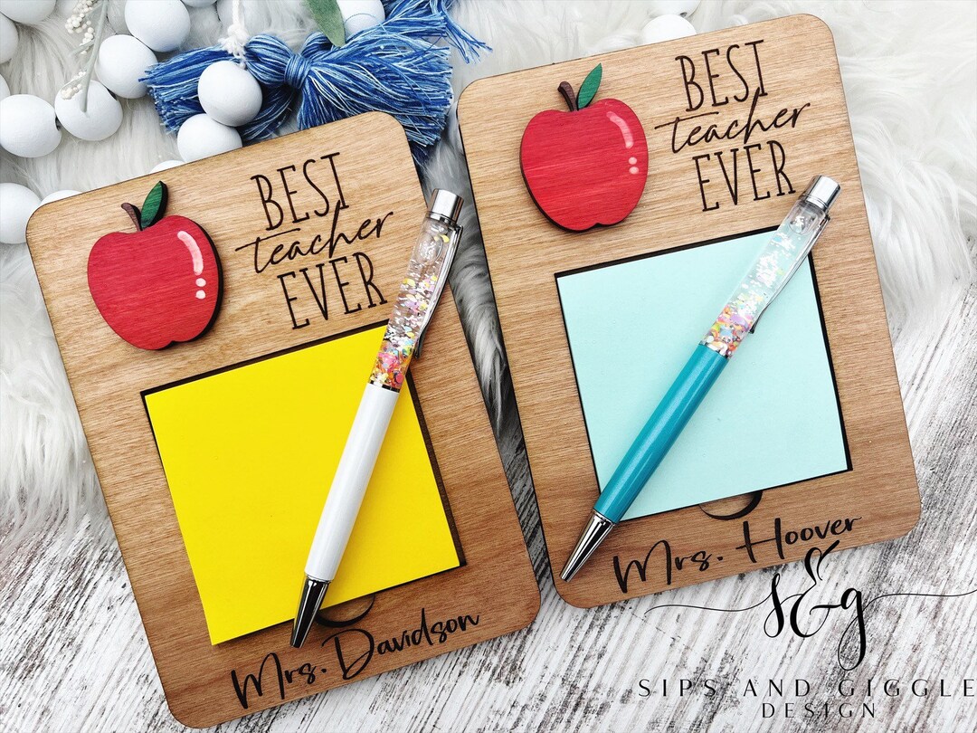 Teacher Note Holder / Personalized Teacher Gifts / Teacher End of Year ...