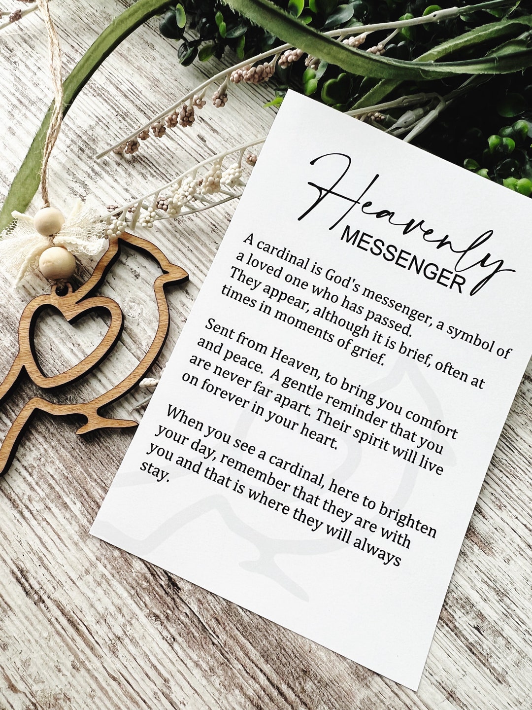 Cardinal Memorial Car Charm: Baltic Birch Remembrance Accessory - Etsy