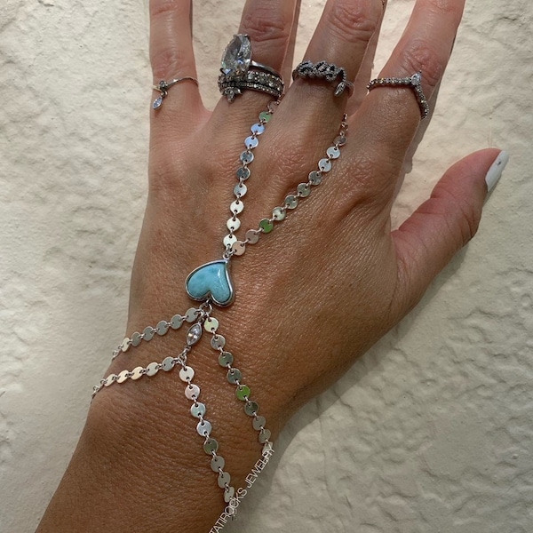 Silver Hand Chain - Etsy