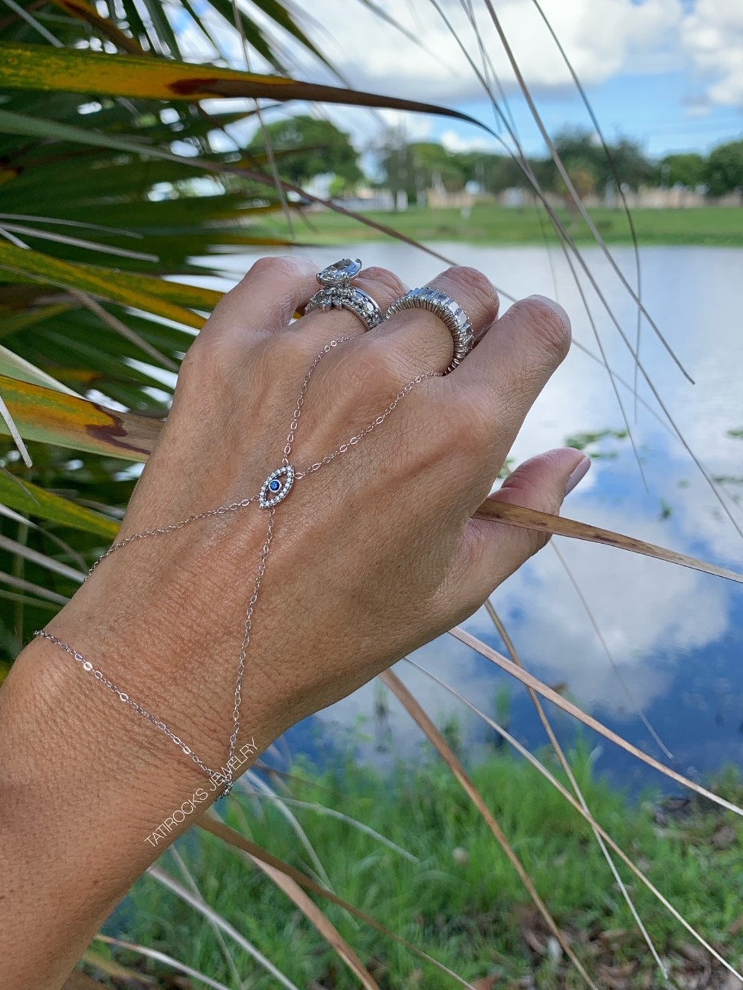 Fortune Evil Eye Hand Chain, Evil Eye Bracelet, Gold Eye Finger ...