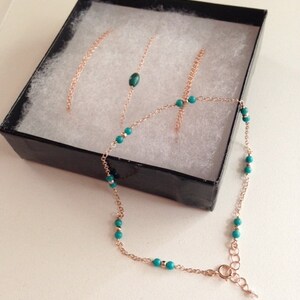 Savvy Turquoise Belly Chain, Rose Gold Belly Chain, Turquoise Body ...