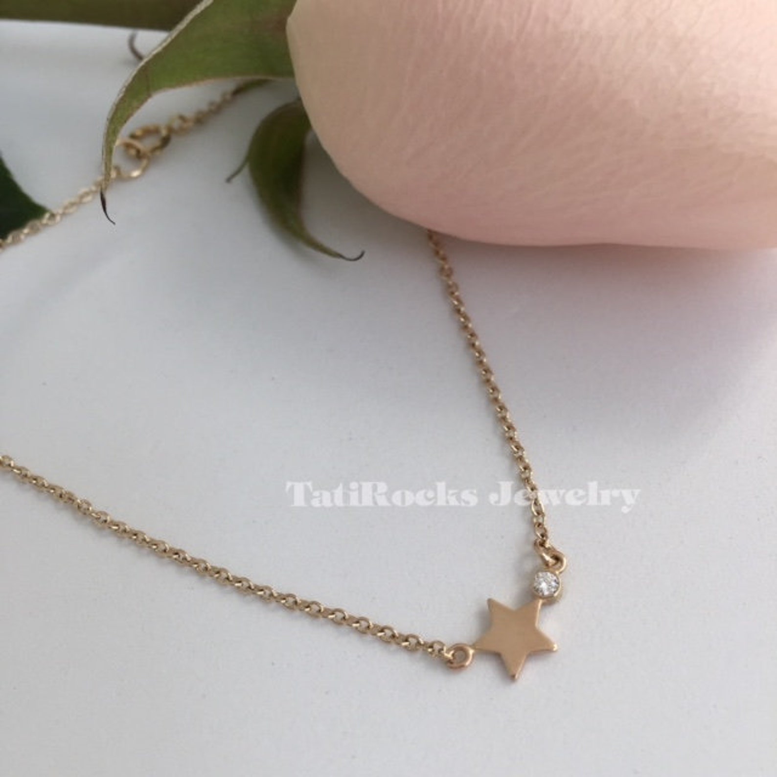 Magic Diamond Star Anklet, Star Anklet, Diamond Star Anklet, Solid Gold ...