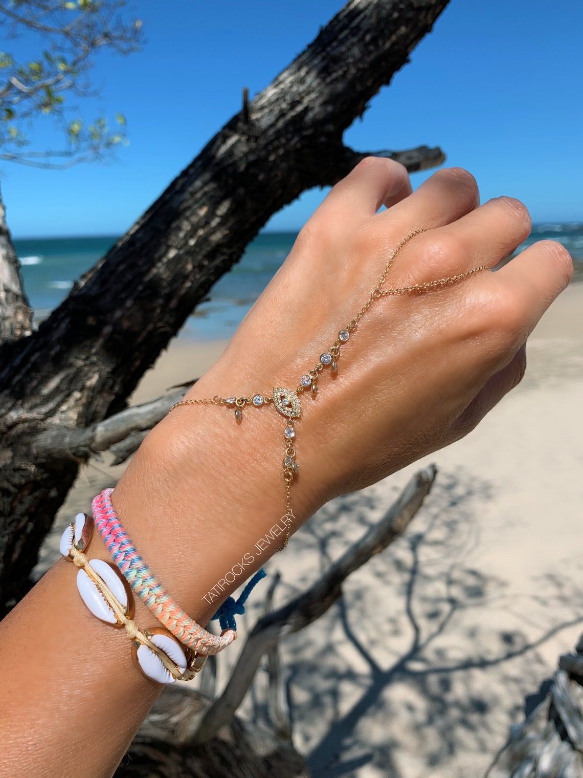 Lucky Eye Hand Chain Evil Eye Hand Chain Evil Eye Bracelet - Etsy