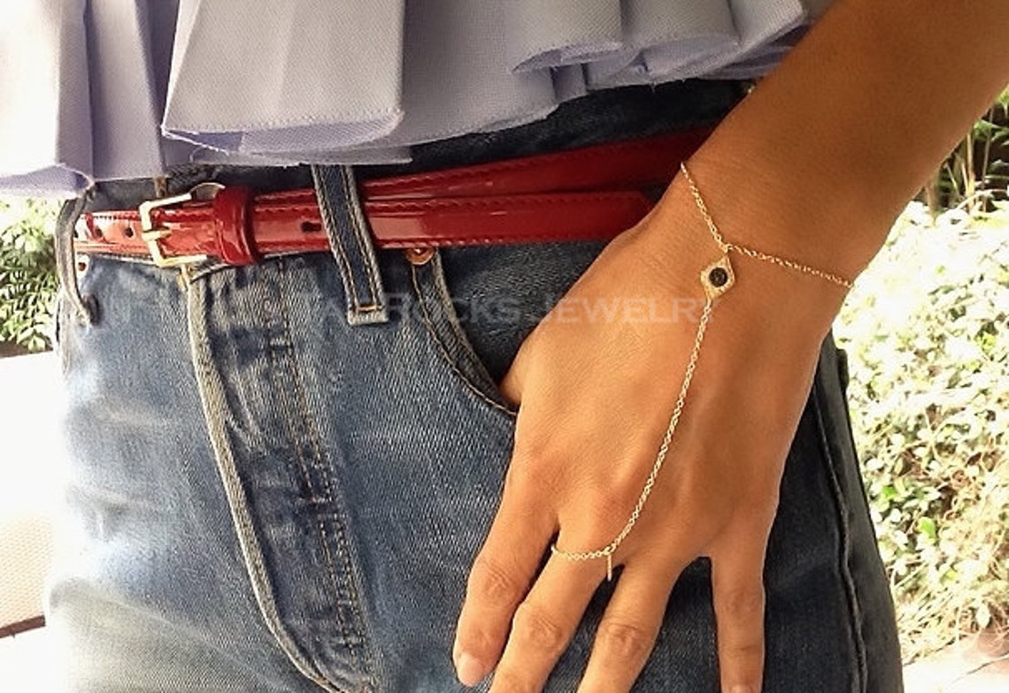 SALE Protection Evil Eye Hand Chain, Evil Eye Bracelet, Diamond Hand ...