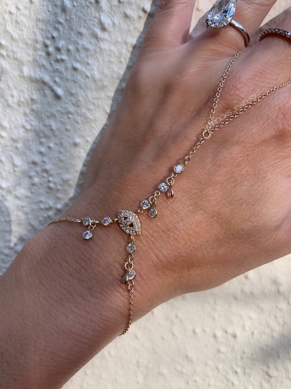 Lucky Eye Hand Chain Evil Eye Hand Chain Evil Eye Bracelet | Etsy