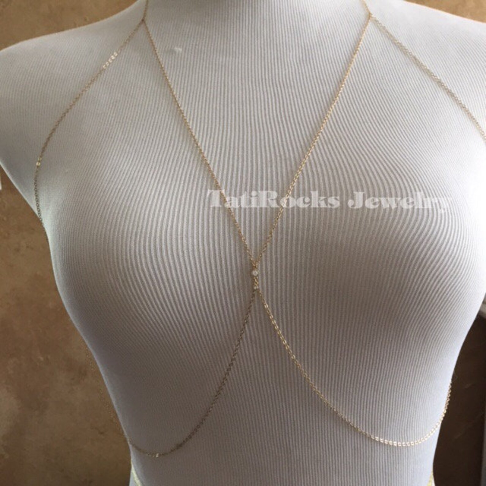 Scandalous Diamond Chain Bra Chain Bra Diamond Chain | Etsy
