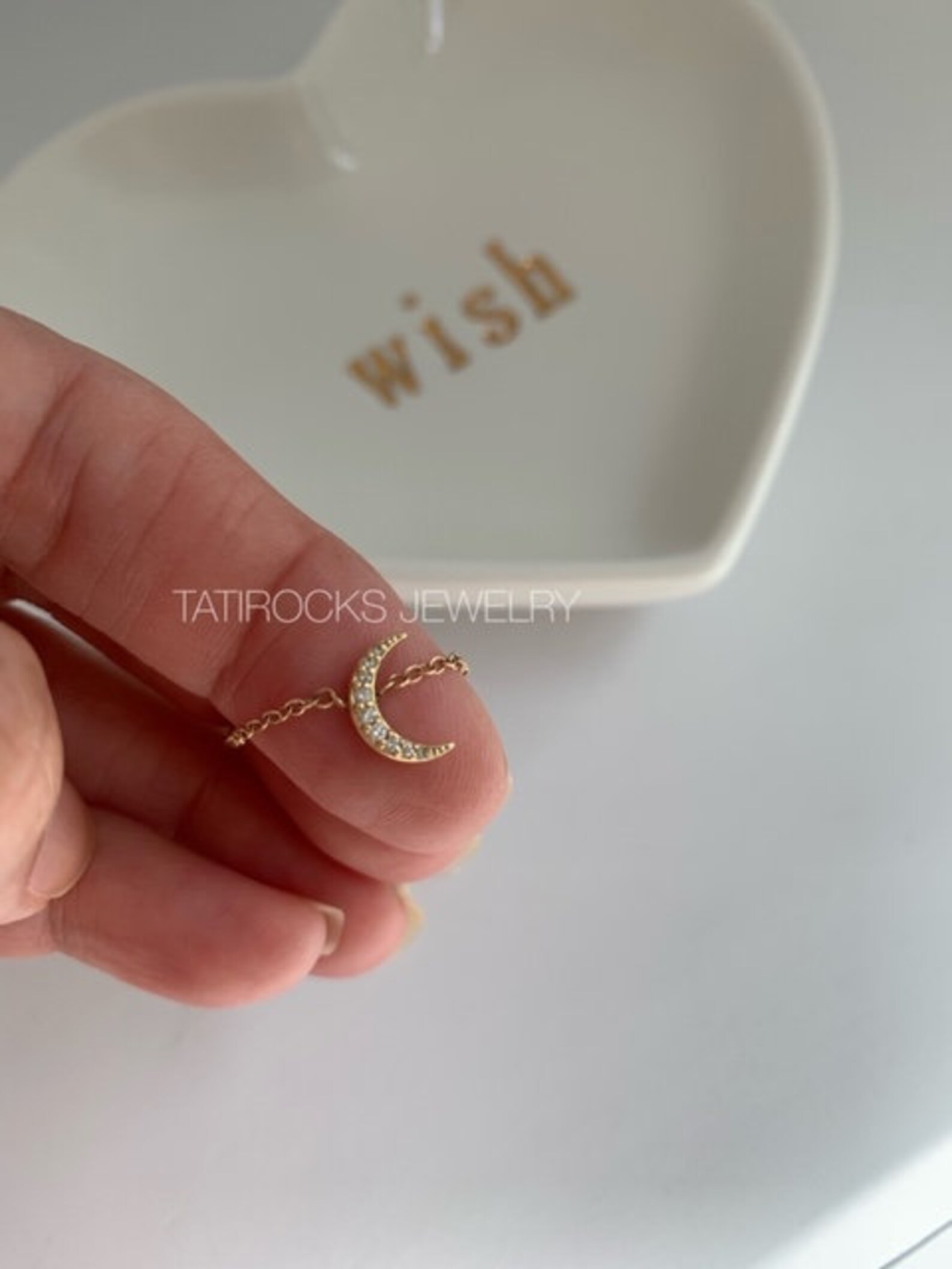 Moon Child Diamond Moon Necklace, Moon Choker, Diamond Moon Choker ...