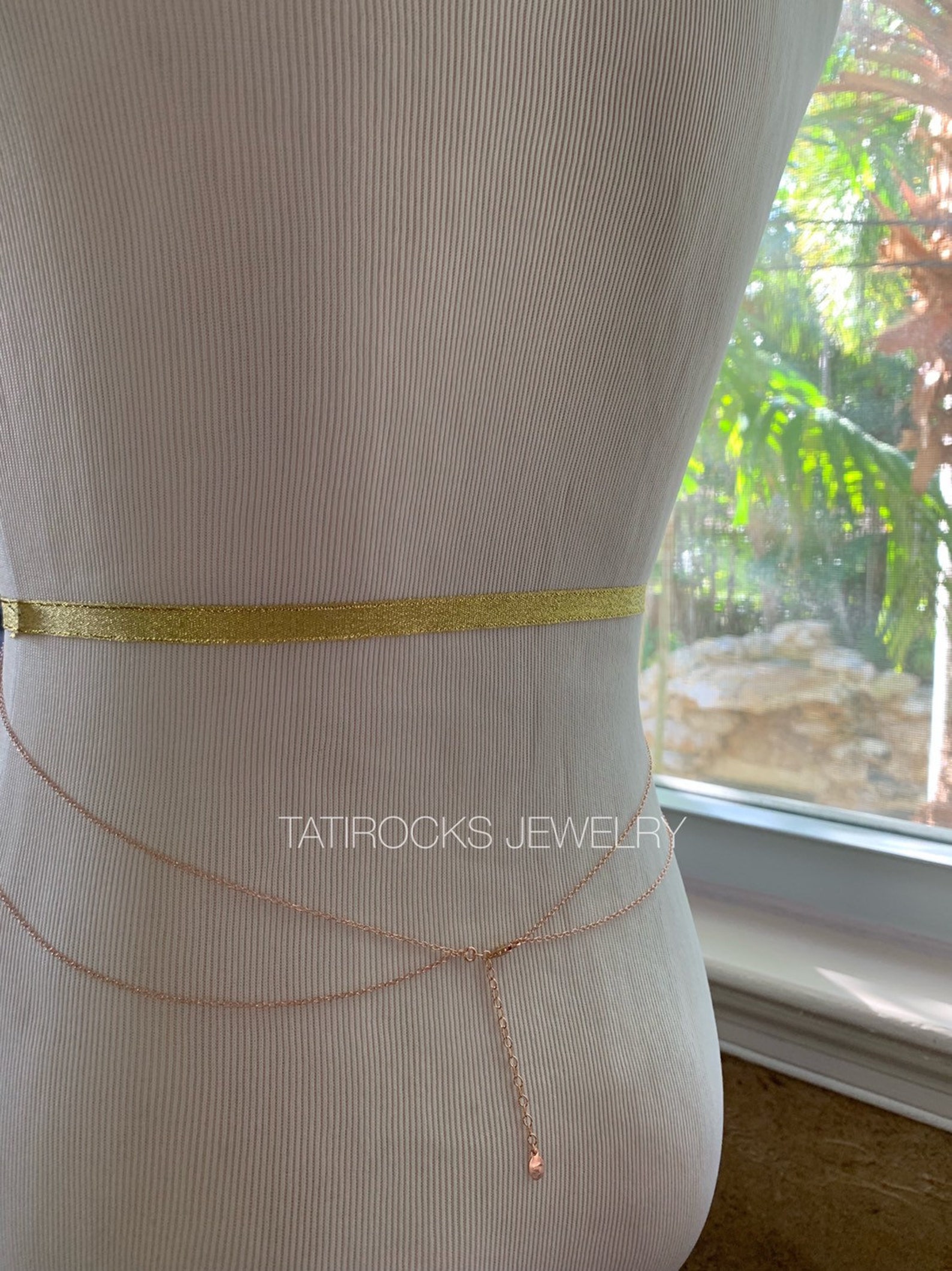 Angel Rose Gold Body Chain Diamond Body Chain Beach Body - Etsy