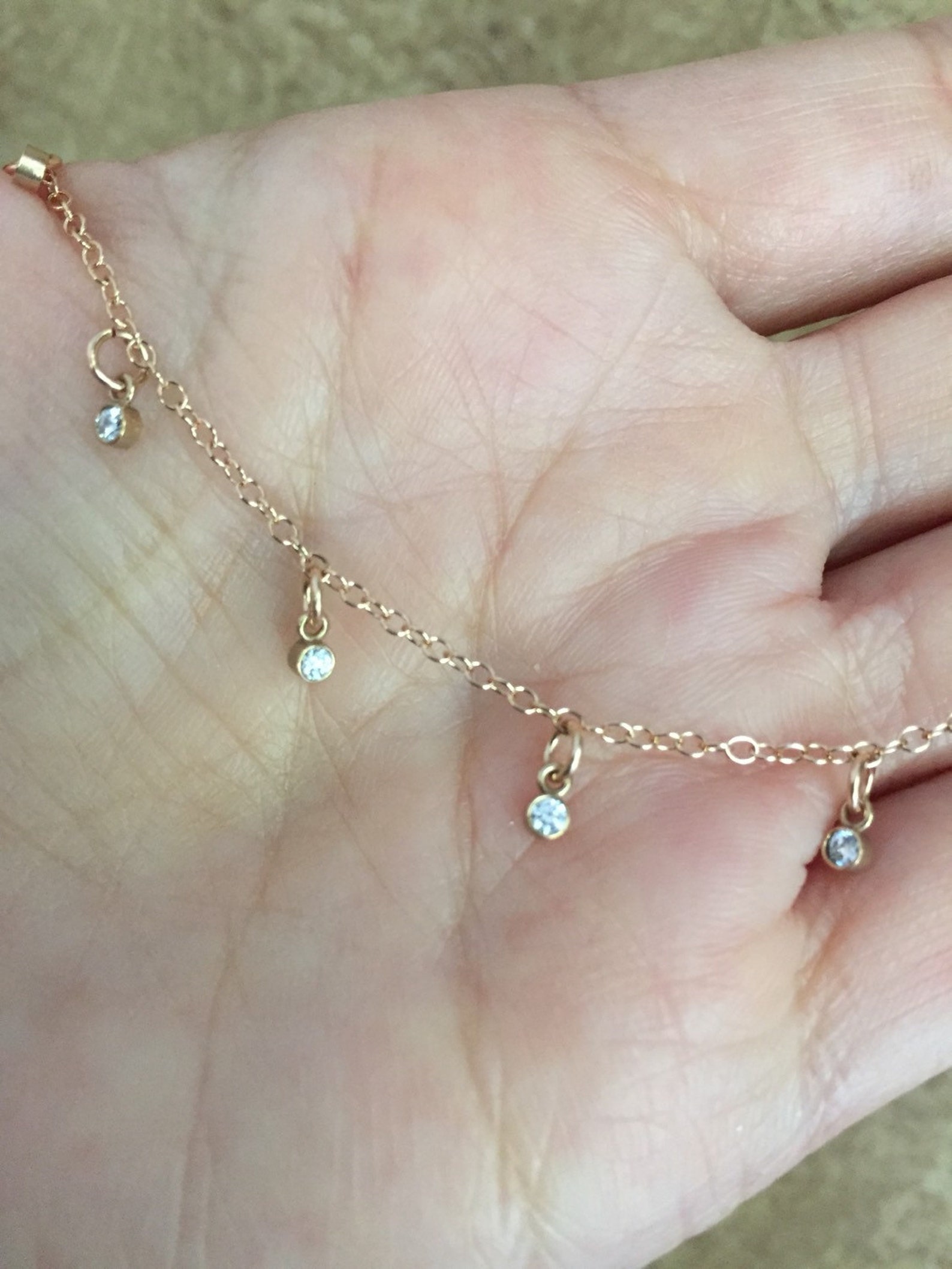 Drops of Jupiter Diamond Necklace Diamond Shaker Necklace - Etsy