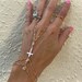 The Way Cross Hand Chain Cross Bracelet CZ Cross Hand Chain - Etsy