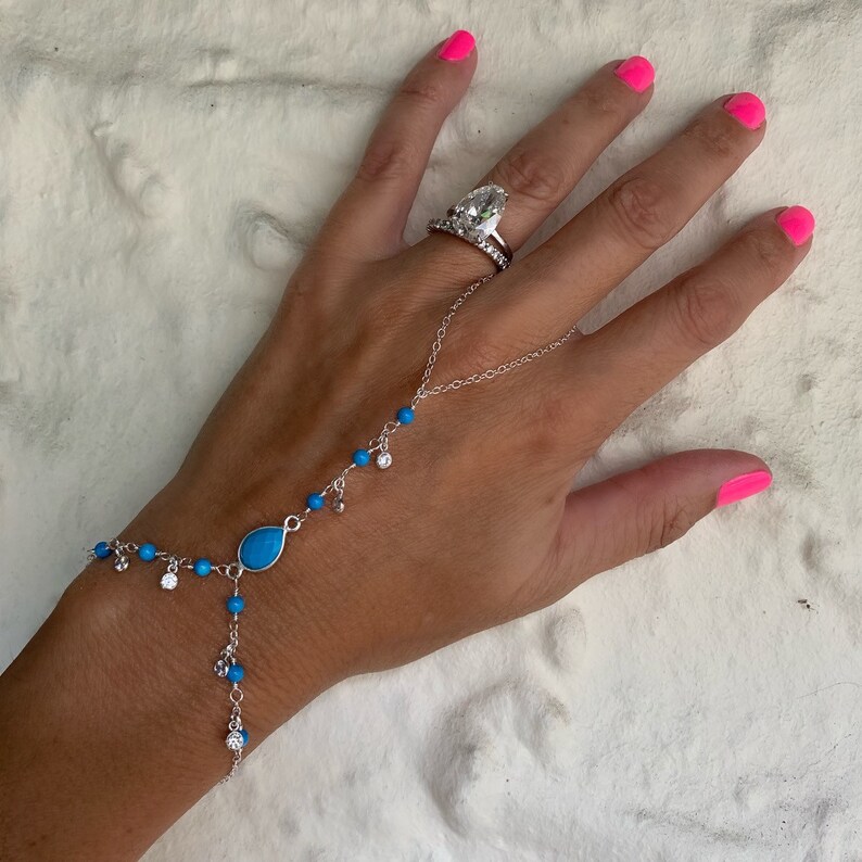 Stardust Moonstone Bracelet Moonstone Hand Chain Shaker Hand - Etsy