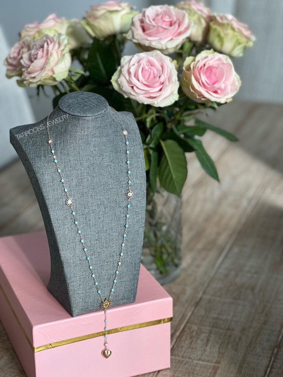 Splendor Holy Sacred Heart Necklace, Milagro Jewelry, Fresh Water Pearl ...