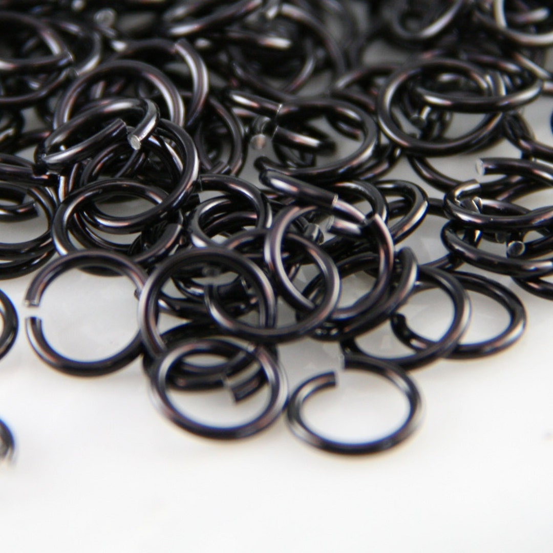 18 Ga 1/4, 200 Black Anodized Aluminum Chainmail Jump Rings - Etsy
