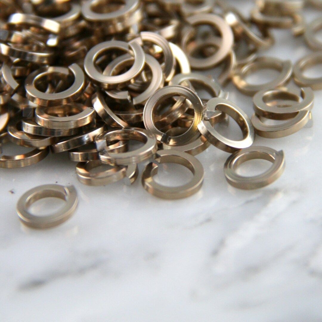 18 Ga 3/16, 200 Square Champagne Anodized Aluminum Chainmail Jump Rings ...