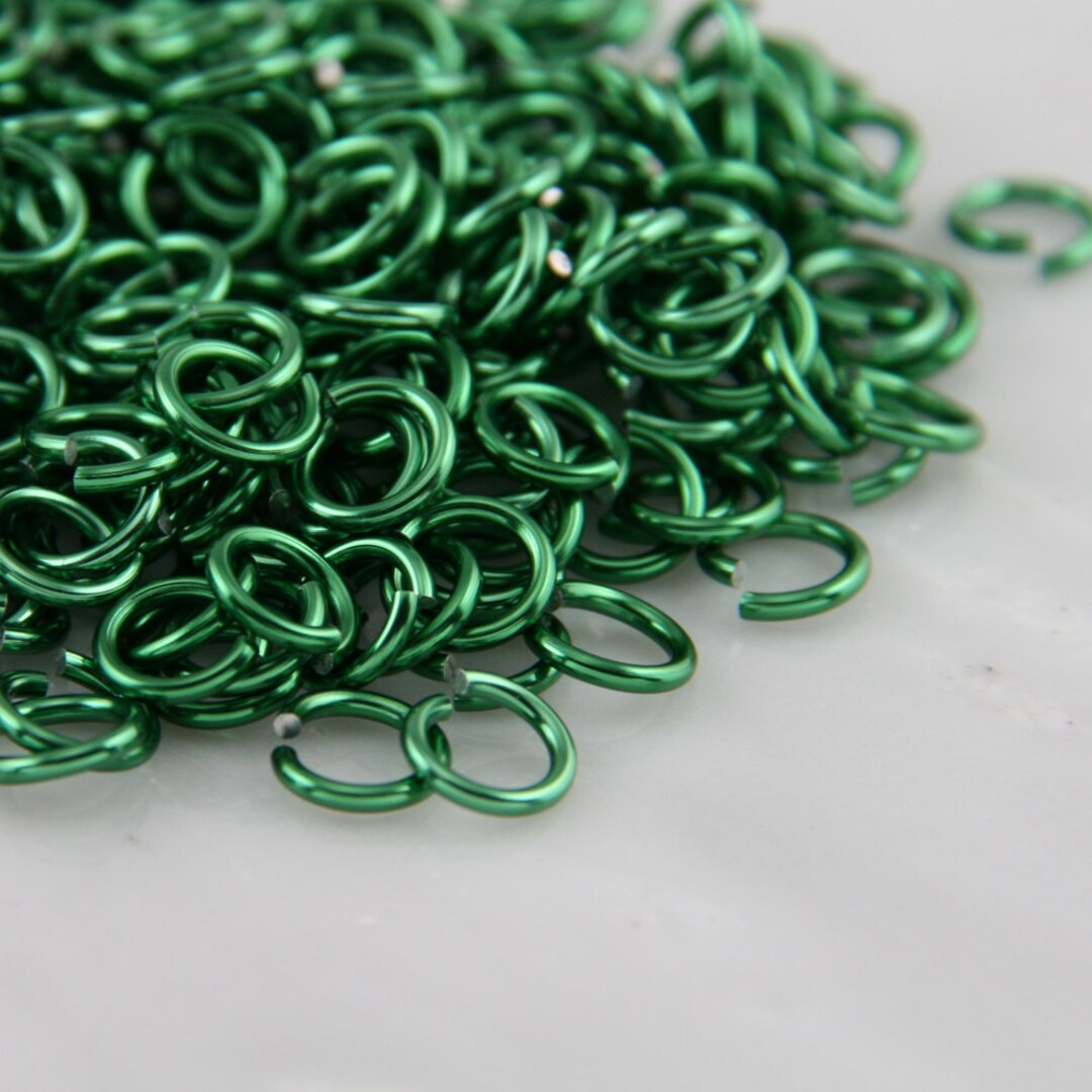 18 Ga 3/16, 200 Green Anodized Aluminum Chain Mail Jump Rings - Etsy