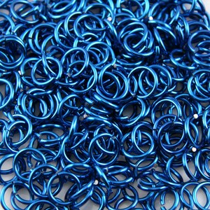 16 Ga 5/16 Royal Blue Anodized Aluminum Chainmail Jump Rings 125 Rings ...