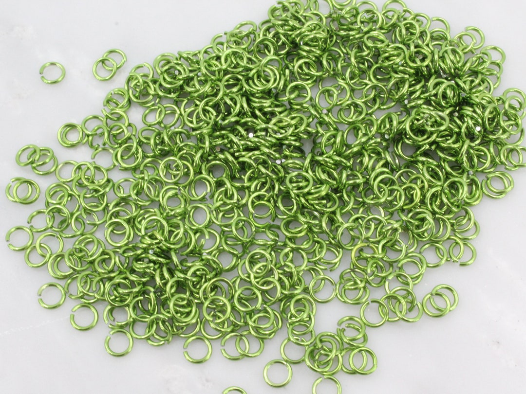 20 Ga 1/8, 375 Lime Green Anodized Aluminum Chainmail Jump Rings - Etsy