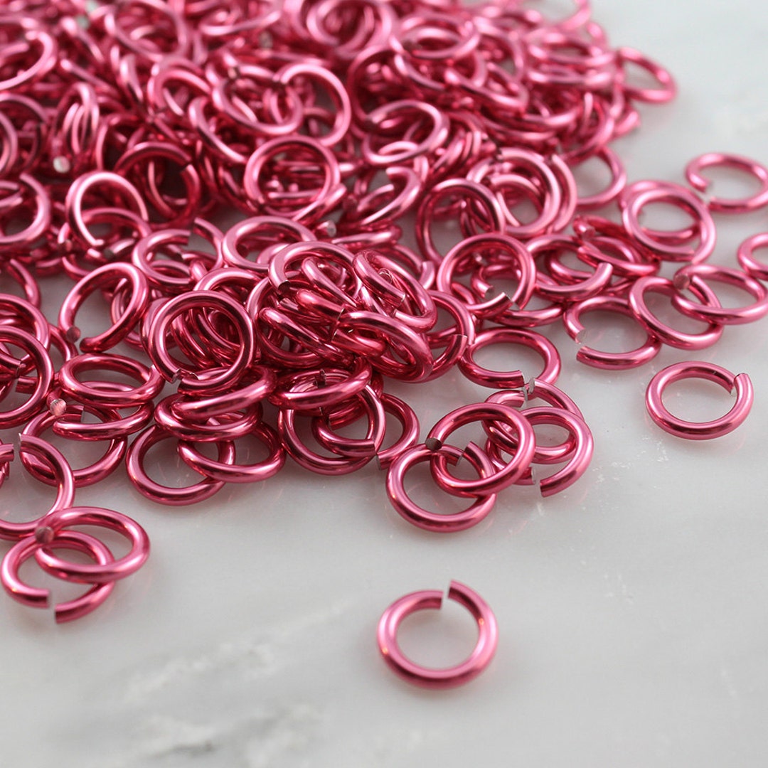 16 Ga 1/4, 150 Rose Pink Anodized Aluminum Chainmail Jump Rings - Etsy