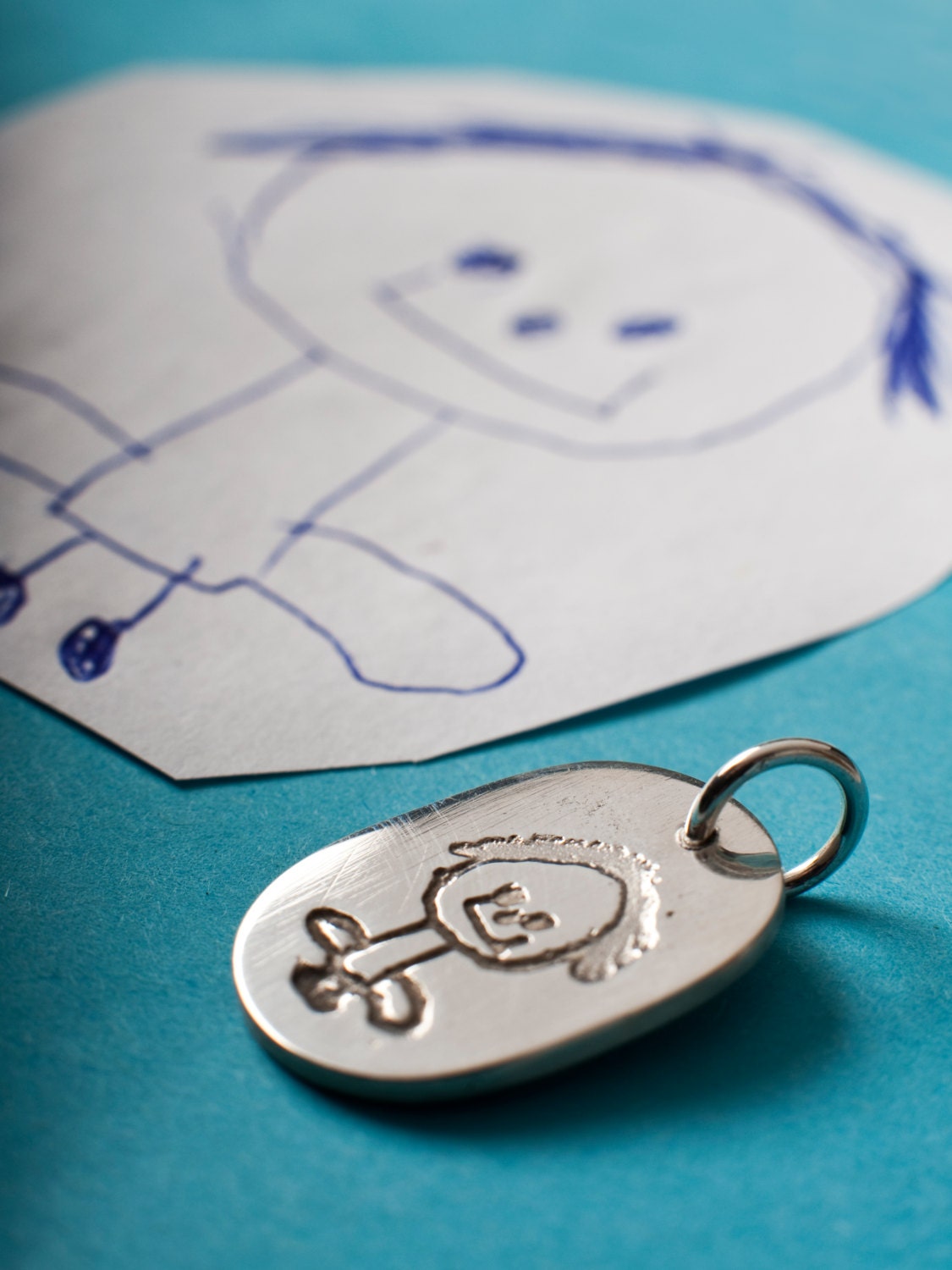 Silver Charm Drawing Doodles Pendant Kids Jewelry Silver Drawing Doodle ...
