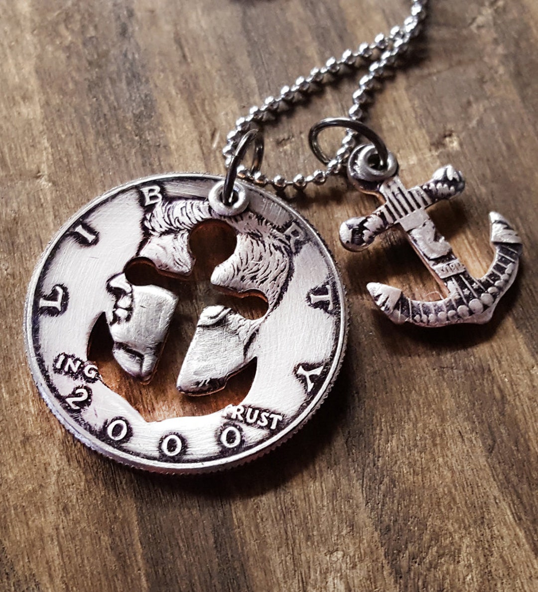 2000 24th Birthday Customized Anchor Necklace 24th Anniversary 24th ...