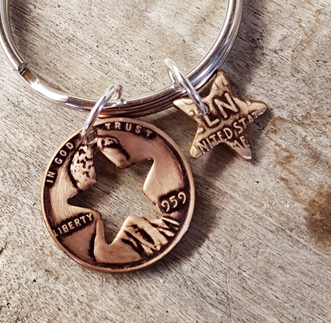 1959 65th Birthday Penny Star Key Chain 65th Anniversary 65th Birthday ...
