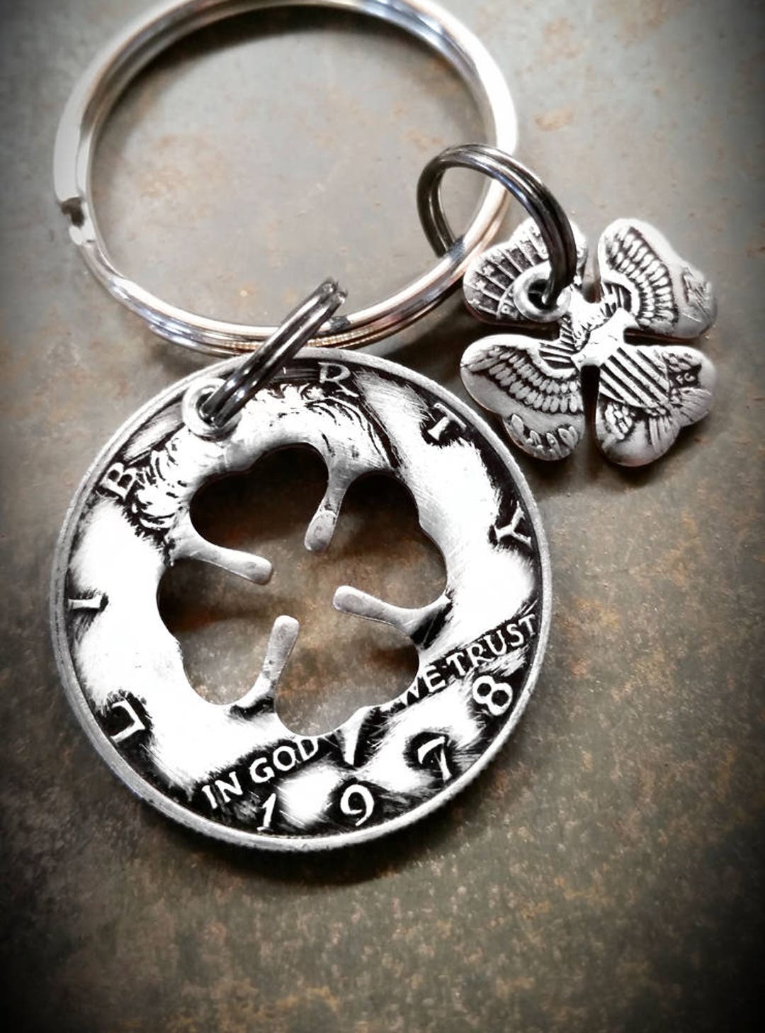 1978 47th Birthday Gift Four Leaf Clover Half Dollar Key Chain 47th ...